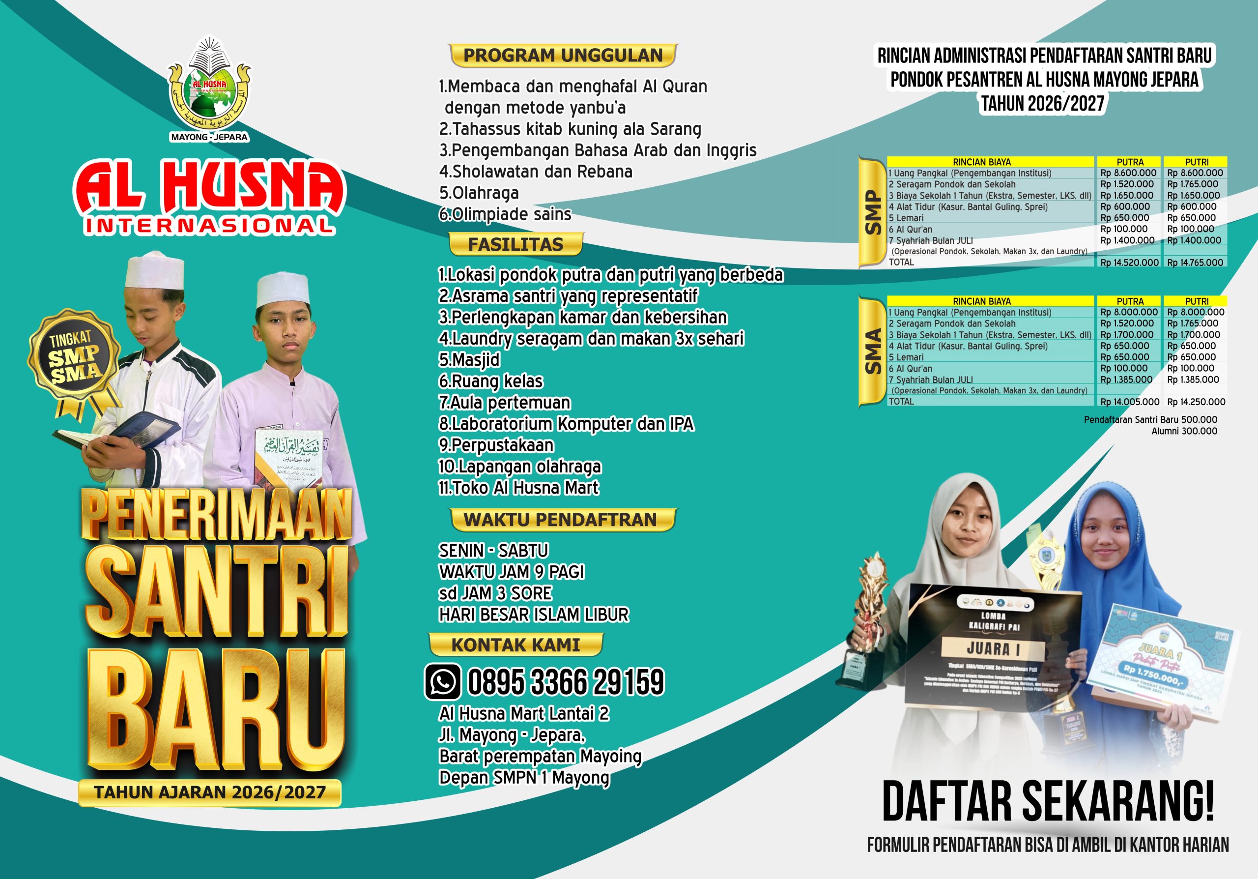 PENERIMAAN SANTRI BARU SMPIQ dan SMAIQ AL HUSNA INTERNASIONAL PUTRA ...